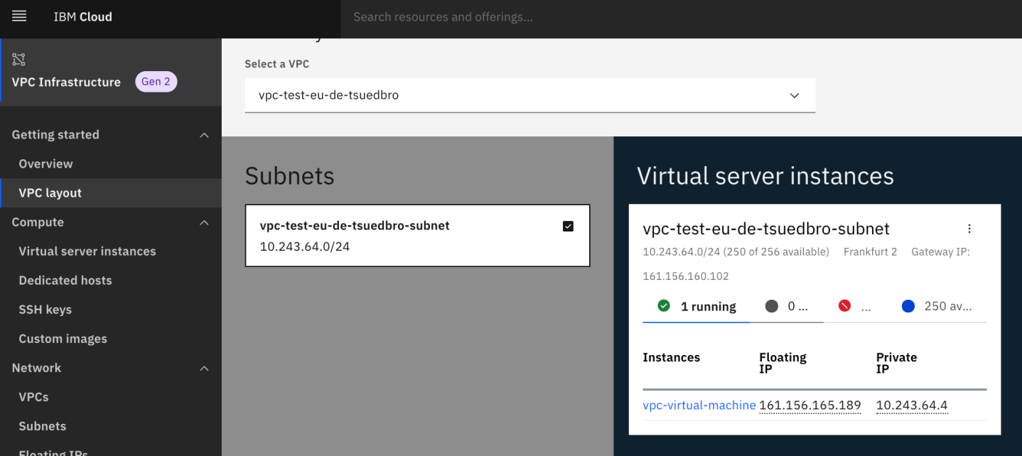 How To Create A Single Virtual Server Instance Vsi In A Virtual Private Cloud Vpc