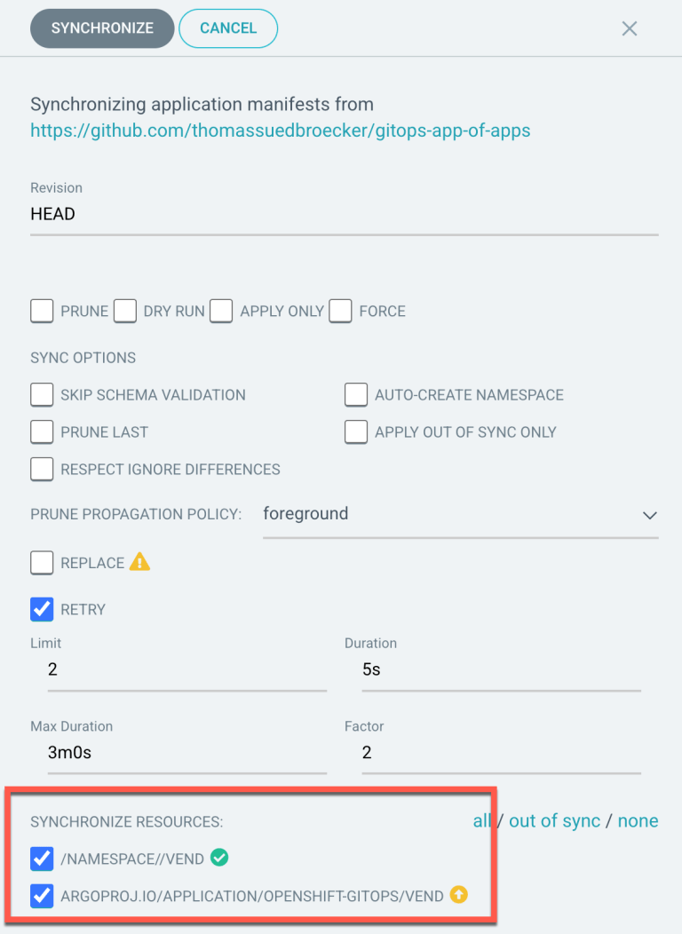 One option to setup an app-of-apps example in Argo CD – Thomas ...