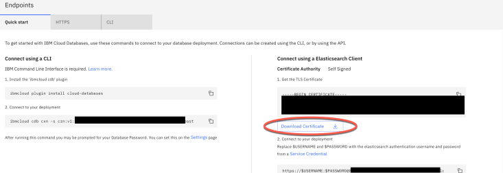 Example of how to connect and use Elasticsearch on IBM Cloud Databases ...
